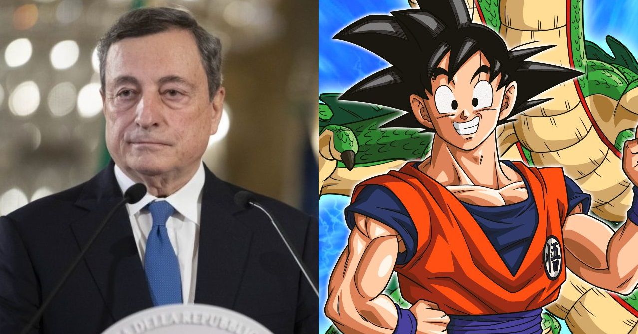 Dragon Ball invades politics: Mario Draghi and Goku in the new cover of ...